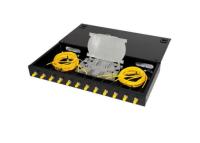 China Fixed Fiber Optic Rack Mount Enclosure 12 Core Patch Panel 1U St Upc Adapter​ for sale