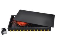 China Fixed Fiber Optic Rack Mount Enclosure 12 Core Patch Panel 1U St Upc Adapter​ for sale