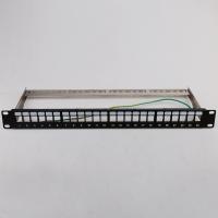 China 1U 24 Port STP Patch Panel RJ45 Rack Mount Cat6 Patch Panel Blank for sale