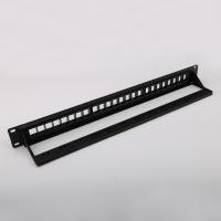 China 1RU Network Patch Panel C5e Blank Frame 24 Port Patch Panel Unloaded for sale