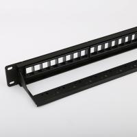 China 1RU Network Patch Panel C5e Blank Frame 24 Port Patch Panel Unloaded for sale