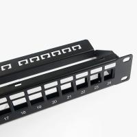 China Blank Network Patch Panel Unshielded RJ45 24 Port 1U Patch Panel for sale