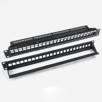 China Blank Network Patch Panel Unshielded RJ45 24 Port 1U Patch Panel for sale