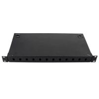 China Metal Rack Mount Patch Panel 12 LC Duplex Coupler FTTH Termination Box for sale