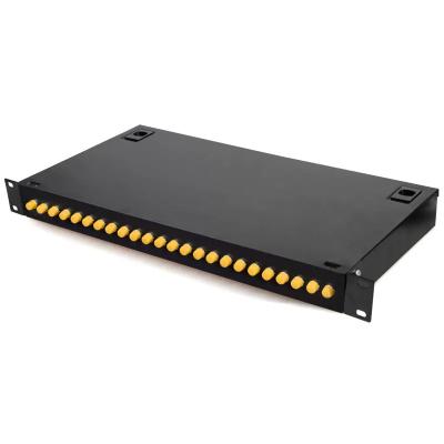 China 1U Rack Mount Type ODF Fiber Optic Patch Panel 24 Port With FC/UPC Adapter for sale