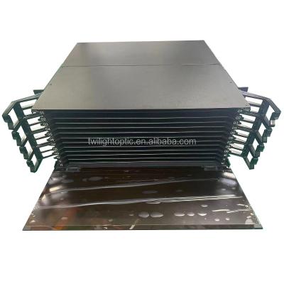 China LC Duplex Fiber Optic Patch Panel 430x200x46mm for Network Cabling for sale