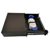 China Black 430x200x46mm LC Duplex Fiber Optic Patch Panel for sale