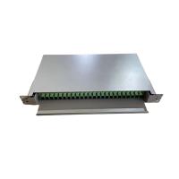 China Black 24-48 Slding Type Rack Mount Fiber Optic Patch Panel For Network Cabling for sale