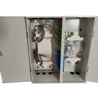 China Metal Wall Mount Fiber Enclosure 72 Core With 2 Door And Dual Locks for sale