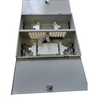 China Dual Door Double Locks Metal Wall Mount Fiber Enclosure 72 Port for sale