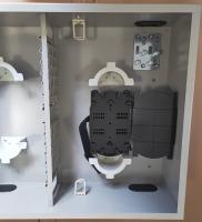 China LC/DX One Door Wall Mount Fiber Optic Enclosure APC/UPC Grey ODF 72Port 144Core for sale