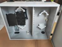 China LC/DX One Door Wall Mount Fiber Optic Enclosure APC/UPC Grey ODF 72Port 144Core for sale