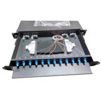 China 12C/24C Sliding Type Fiber Optic Patch Panel Optical Drawer For Telecom for sale