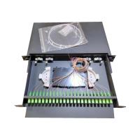 China Rack Mount 19 Inch Fiber Optic Patch Panel For Single Mode Or Multimode Cable Type for sale