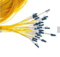 China SM 9/125 G652D (OS2) LSZH 12 Fibers LC/UPC-LC/UPC Fibre Optic Breakout Cables 1M for sale