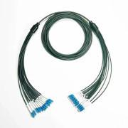 China Customized Military Tactical Antirodent Single Mode 12 Core LC SC FC ST Armure Optical Cord Armored LSZH Fiber Patch Cable for sale