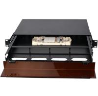 China 1U 96 Cores MTP MPO -LC Patch panel ODF Chassis enclosure Sliding type with Dust Cover for 4 Cassettes for sale