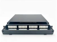 China 1U Cores MTP MPO -LC Patch panel ODF Chassis enclosure Sliding type for 4 Cassettes with Cable Management for sale