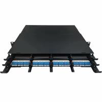 China 1U 144 Cores MTP MPO -LC Patch panel ODF Chassis enclosure Sliding type for 12 Cassettes for sale