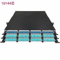 China 1U 144 Cores MTP MPO -LC Patch panel ODF Chassis enclosure Sliding type for 12 Cassettes for sale