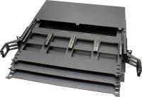 China 1U 144 Cores MTP MPO -LC Patch panel ODF Chassis enclosure Sliding type for 12 Cassettes for sale