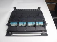 China 1U 144 Cores MTP MPO -LC Patch panel ODF Chassis enclosure Sliding type for 12 Cassettes for sale