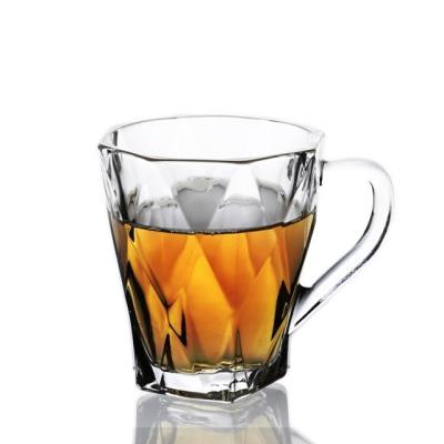 China Factory Price Classic multipurpose Clear Transparent Coffee Mug Tea Glass for sale