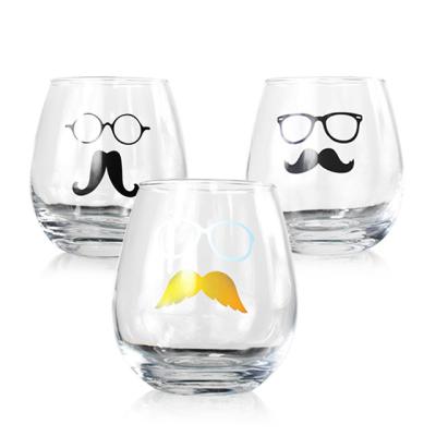 China Clear Lead-Free Crystal Stemless Wine Glass With Pineapple Decoration Custom Glass for sale