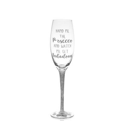 China Professional custom personalized lead-free crystal champagne flute glass cup for sale