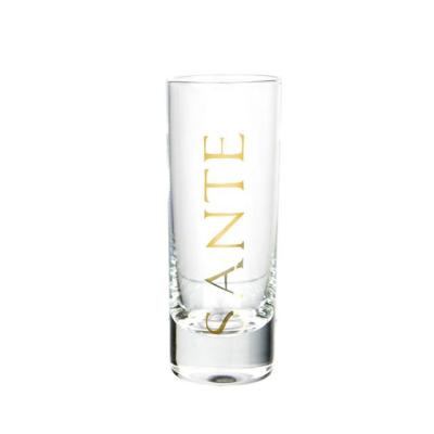 China Wholesale Factory Price 60ml  Transparent Shot Glass With Decoration for sale