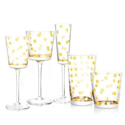 China High-End Custom Lead-Free Crystal Glass Gift Plating Wine Glass Set Pollution Free for sale