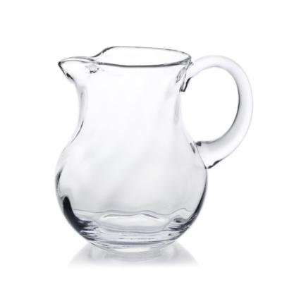 China Wholesale 1.2L Pattern Decorative Water Drinking Glass Transparent Water Jug Pitcher for sale