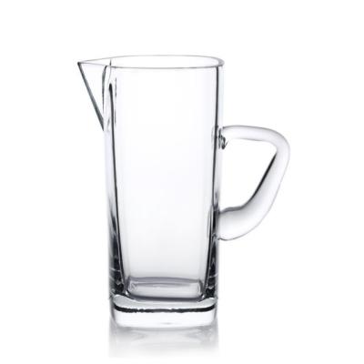 China Factory Custom 1L Water Drinking Bottle Glass Transparent Water Jug Pitcher for sale