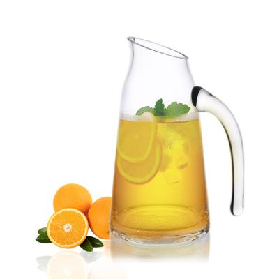 China Custom Design 1.4L Transparent Lead Free Crystal High Quality Handblown Pitcher Set for sale