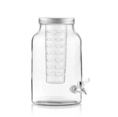 China Wholesale Popular Hot Sale 5.5L clear glass beverage juice dispenser with filter for sale
