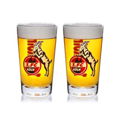 China Branded Design Creative Custom Hibal Glass Beer Glasses for OEM Logo for sale