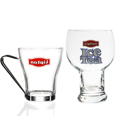China Factory wholesale lead free high quality crystal transparent 400ml glass drink cup Ice Tea Cup for sale