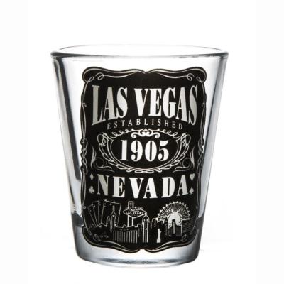 China China Factory Wholesales Custom Logo Round transparent Shot Glass Bullet Shot Glass for sale