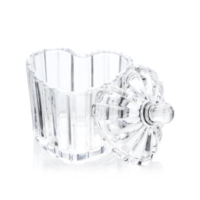 China Heart crystal glass jewelry case box for sale