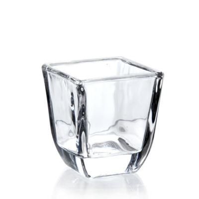 China Wholesale Customized clear crystal glass Candle Holder for decoration for sale