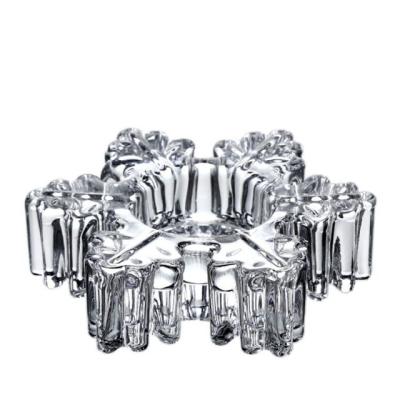 China Clear Tea Light Candle Holder Lead Free Crystal Glass Creative Party Celebration Decoration for sale