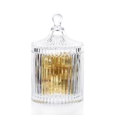 China Old Fashioned Multifunctional Vintage Glass Sweet Jars Simple Transparent for sale