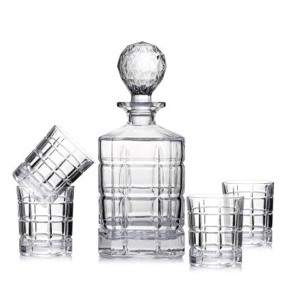China Fashionbale 840ml Whiskey Decanter And Glass With 260ml Cups for sale