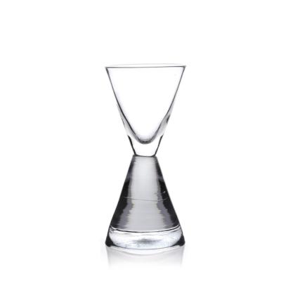China LFGB Approval 1.7oz Shot Drinking Glasses Double Shape For Whiskey for sale