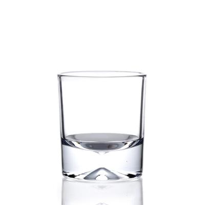 China LFGB Customized Heavy Base Mountain Plain Whiskey Glass 144ml for sale