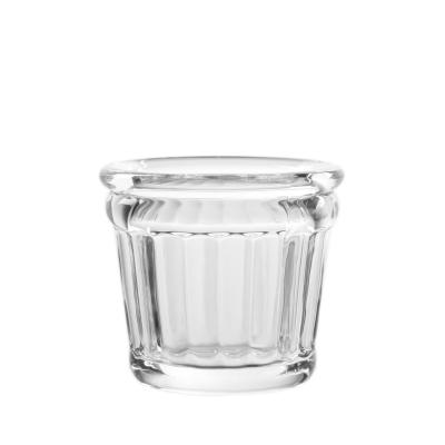 China ODM Round Clear Glass Candle Holders 7.8x6.8cm for Home Decor for sale