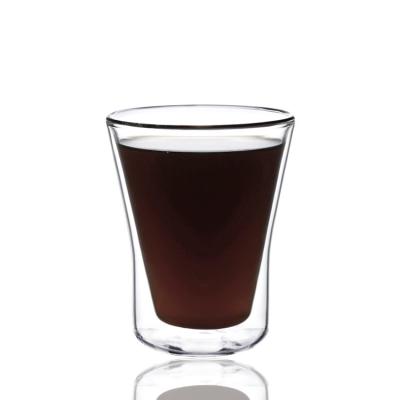 China Lead Free Crystal Coffee Glass Mug Machine Pressed For Bar / Hotel Usage for sale
