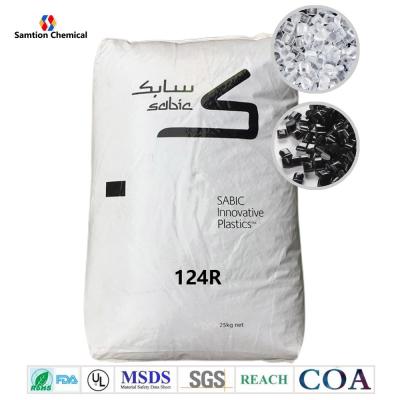 China FDA Effective S-Plastic Lexan Resin Polycarbonate Pellets 124R UL Rated HB 17.5 MFR for sale