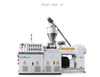 China Foam Board Conical Twin Screw Extruder Production Line With 75 Rpm Screw Speed for sale