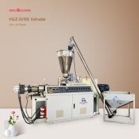 China 42 Rpm Plastic Conical Double / Twin Screw Extruder For 1800KG Capacity for sale
